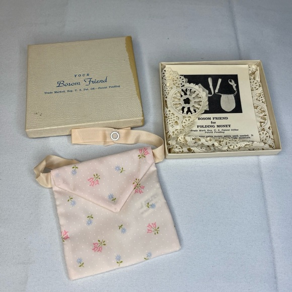 Accessories | Vintage Your Bosom Friend Folding Money Bra Pouch Jewelry ...